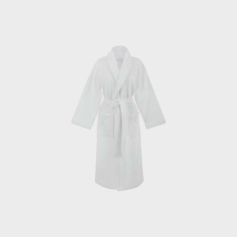 White Velour Bathrobe | Luxurious 100% Cotton | Envetex